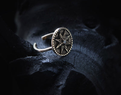 Ishtar ring, fully adjustable - inspired by the Sumerian goddess.